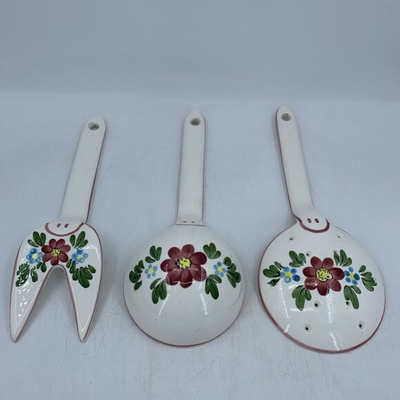 Unbranded | Kitchen | Vtg Hand Painted Porcelain Kitchen Utensils ...